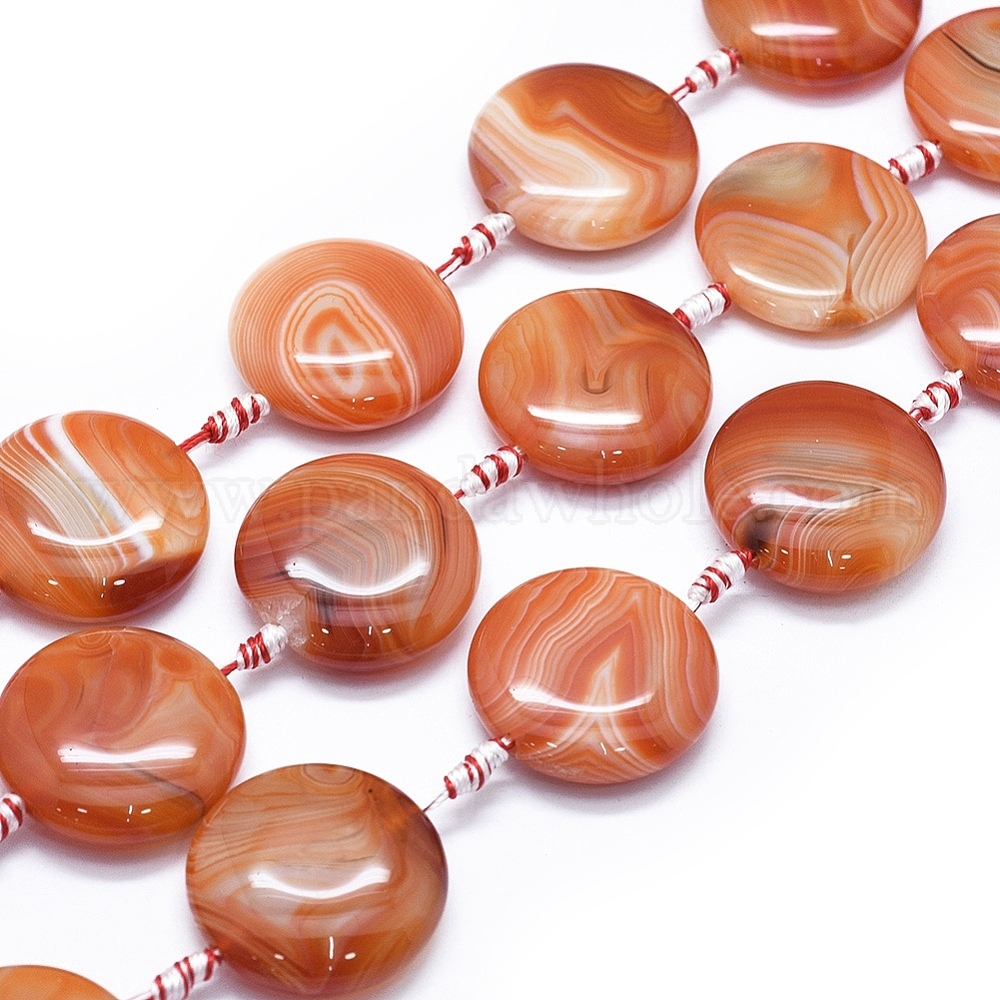 China Factory Natural Banded Agate/Striped Agate Beads Strands, Dyed ...