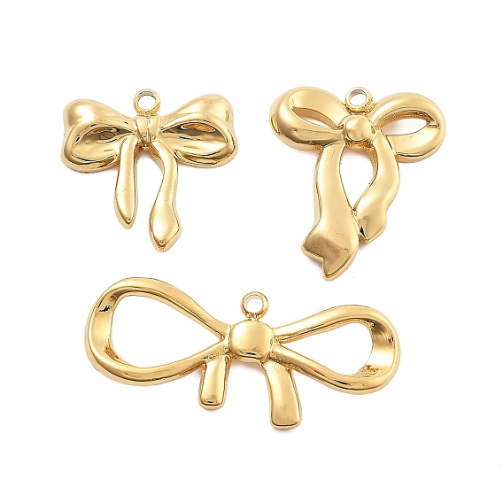 China Factory 304 Stainless Steel Pendants, Bowknot Charm, PVD Vacuum ...