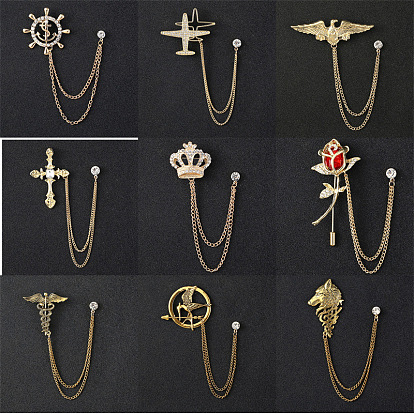 Mens suit chain brooch store