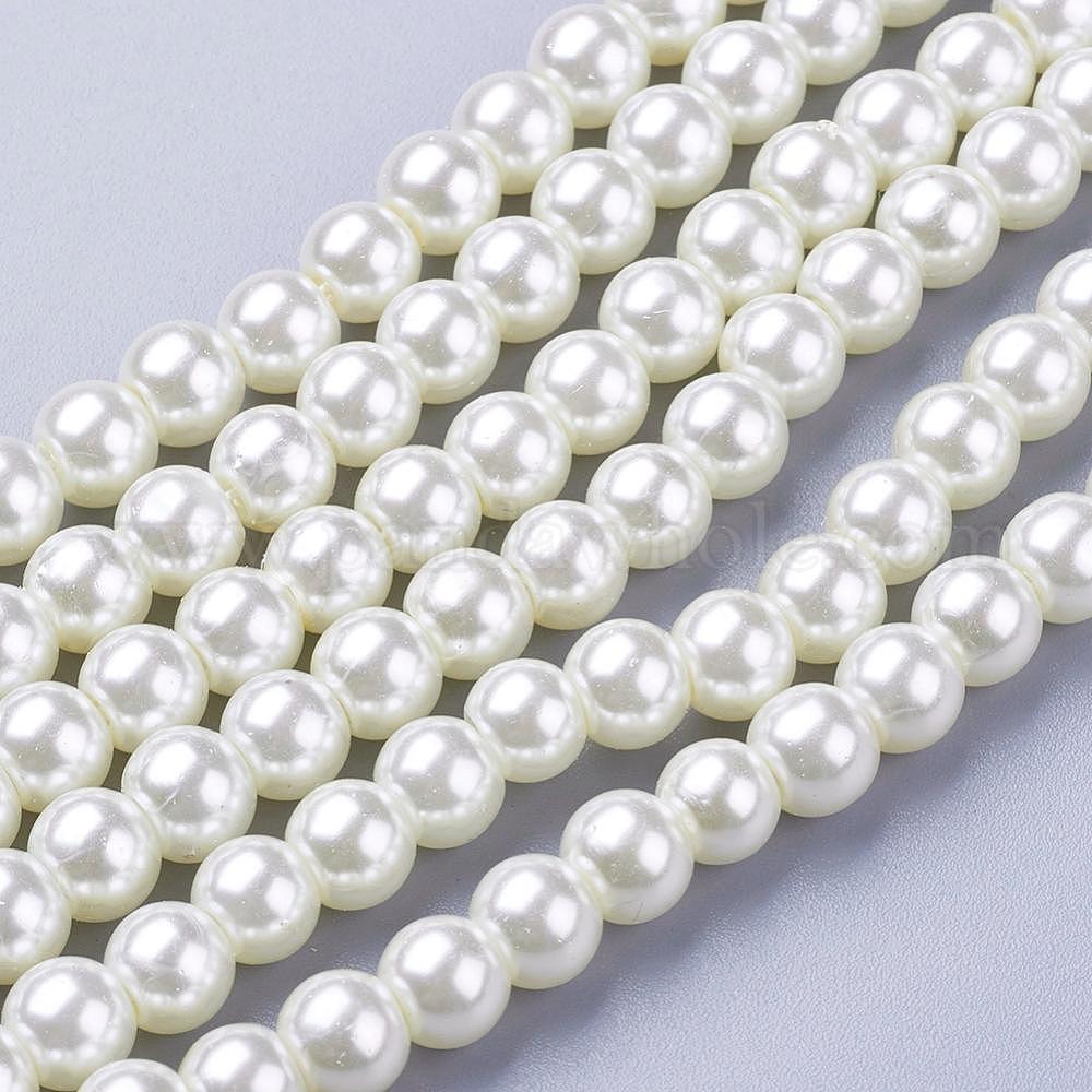 China Factory Glass Pearl Beads Strands, Pearlized, Round 10mm, Hole ...