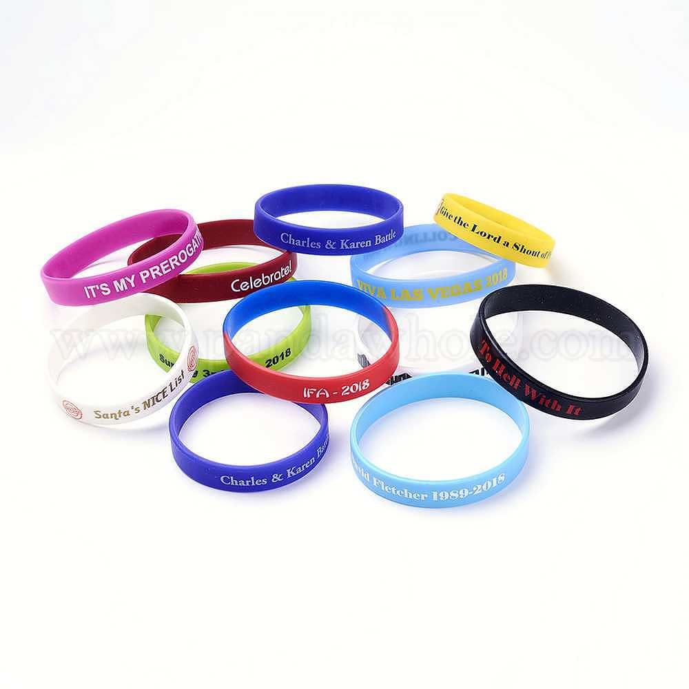 China Factory Free Sample Silicone Wristbands Bracelets, Cord Bracelets ...