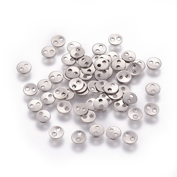 China Factory 316 Surgical Stainless Steel Buttons, 2-Hole, Flat Round ...